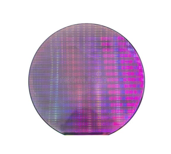 Semiconductor Wafer Disk Made of Silicon Isolated Stock Image - Image ...