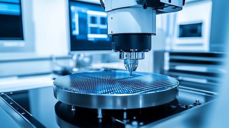 Semiconductor Wafer Inspection Precision Tech Microchip Manufacturing ...