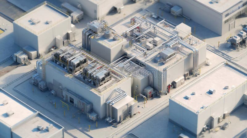 Semiconductor Wafer Plant Construction Stock Photo - Image of america ...