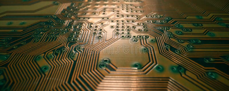 Semiconductors Chip. Technology Background. High Tech Electronic ...