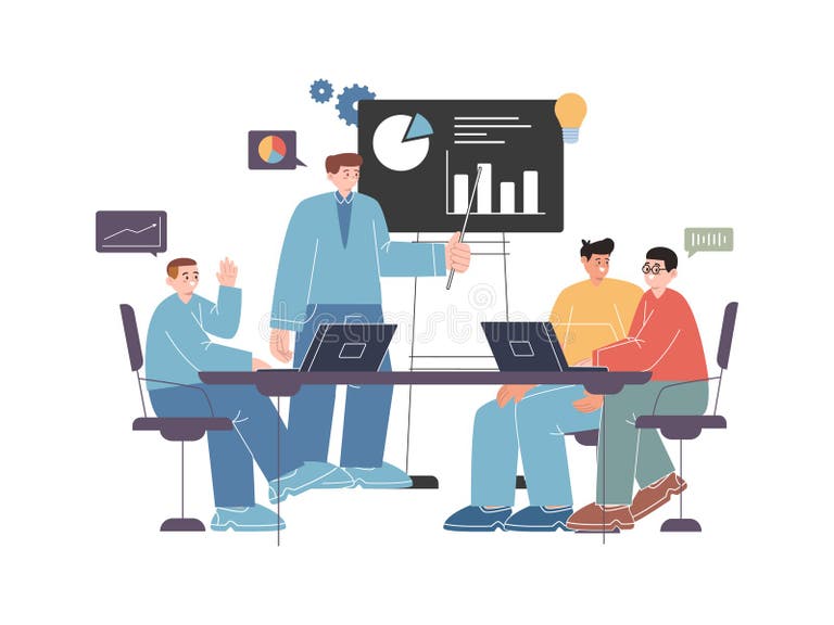 Seminar Class Lecture Lecturer Explaining Discussion Together Work ...