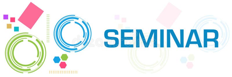 SEMINAR Colorful Overlapping Letters Vector Banner Stock Vector ...