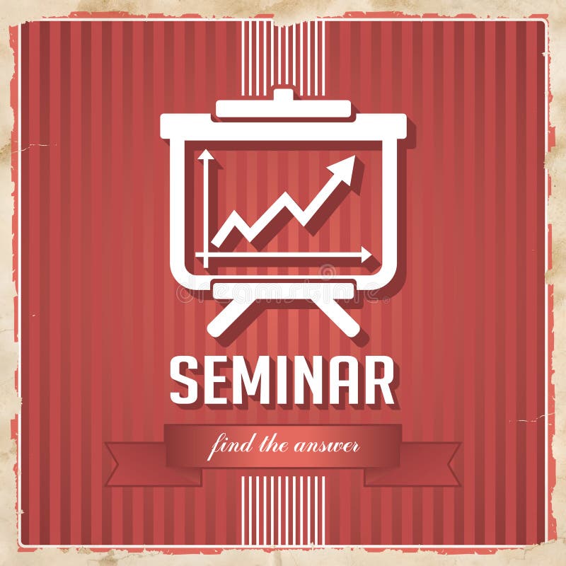 Seminar Concept in Flat Design. Stock Illustration - Illustration of ...
