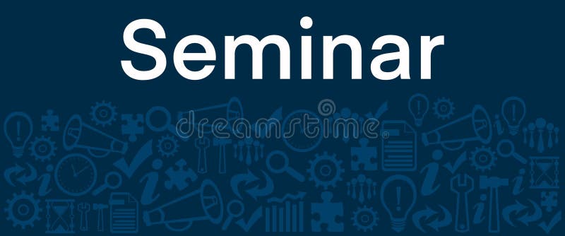 Seminar Blue Stripes Symbols Stock Illustration - Illustration of ...