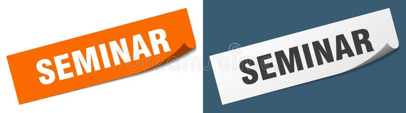 Seminar Sign. Round Ribbon Label Set. Seal Stock Vector - Illustration ...