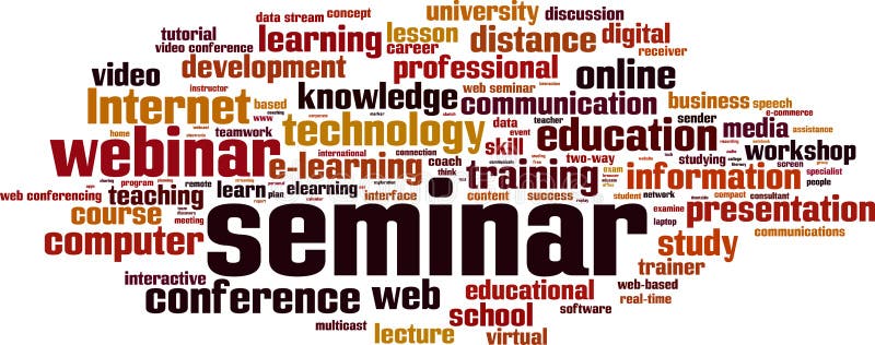 Seminar Word Meaning Meeting Workshop and Speech Stock Illustration ...