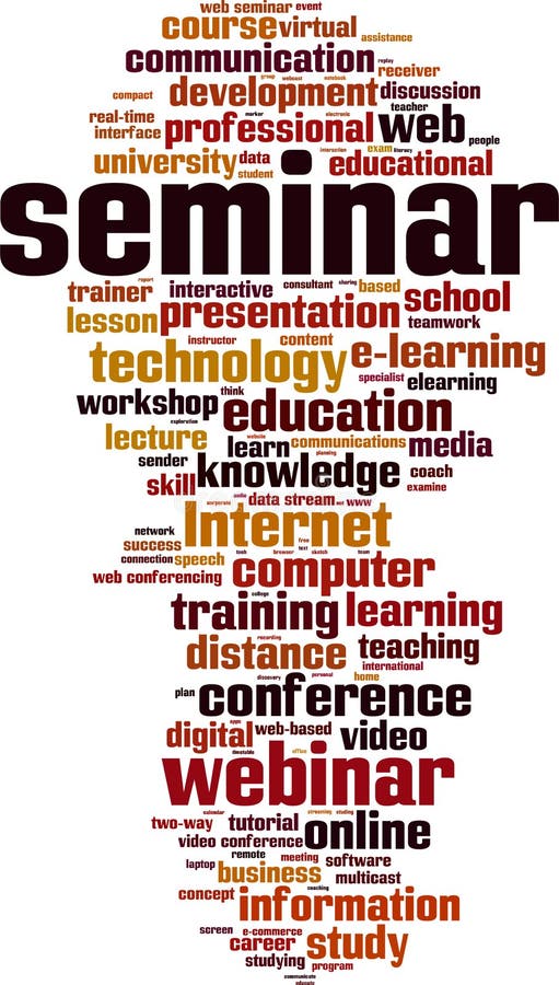 Seminar word cloud stock vector. Illustration of learning - 193585718