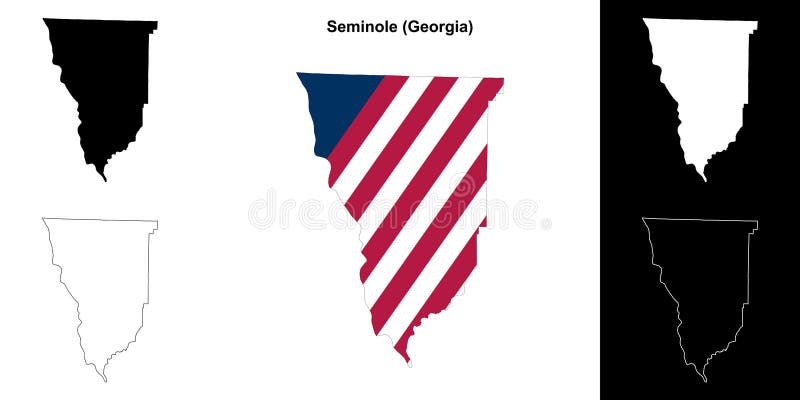 Seminole outline map stock vector. Illustration of area - 323870459