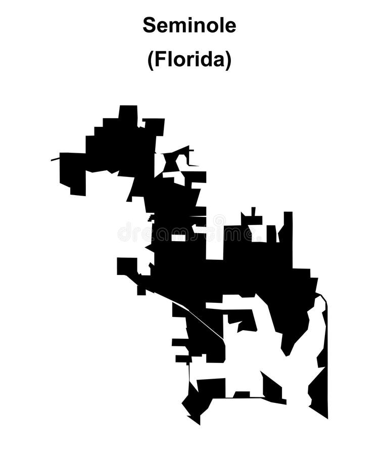 Seminole outline map stock vector. Illustration of contour - 357256557