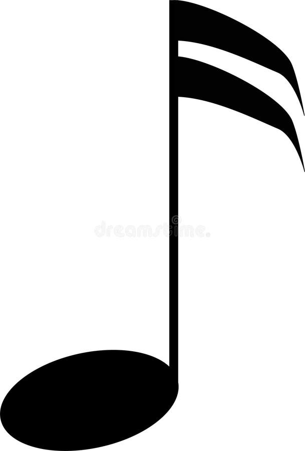 Semiquaver Note Musical Harmony Melody Sound Music Line and Fill Style ...