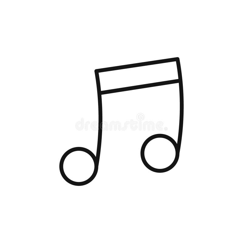 Semiquaver Note Icon Outline Collection in Black and on White ... Semiquaver Note Icon Outline Collection in Black and on White ...