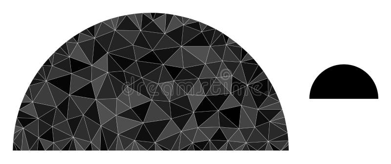 Semisphere Triangle Lowpoly Flat Icon Stock Vector - Illustration of ...