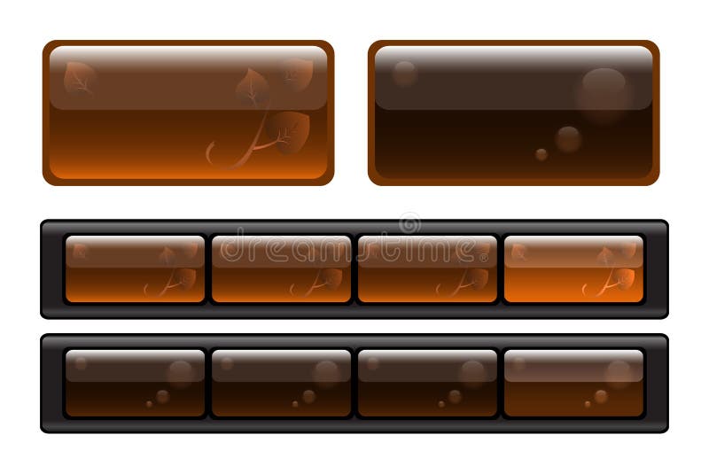 Metallic Rectangular Buttons Stock Vector - Illustration of buttons ...