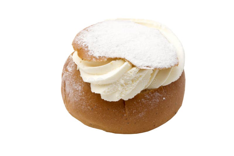 Semla stock photo. Image of swedish, isolated, fastelavnsbolle - 33557696
