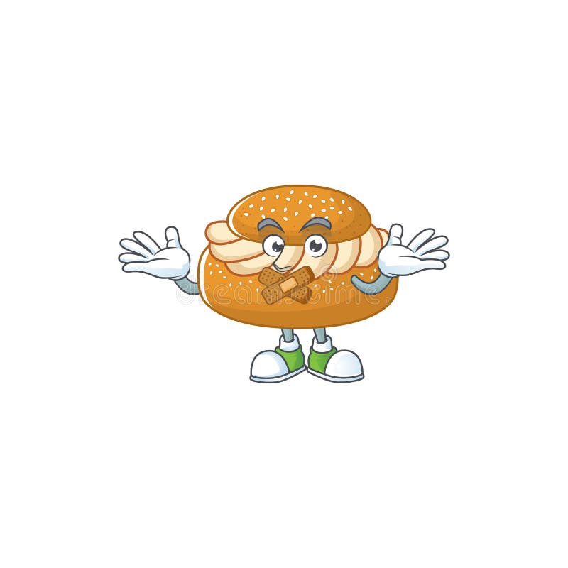 Semla Cartoon Character Design Concept Showing Silent Gesture Stock ...