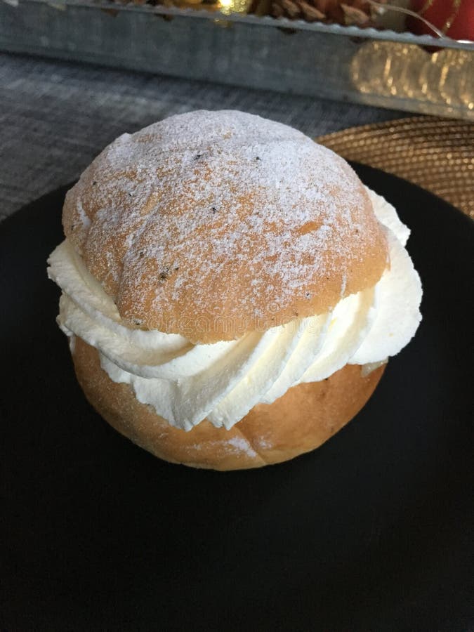Semla stock image. Image of cream, fika, svensk, suger - 88802857