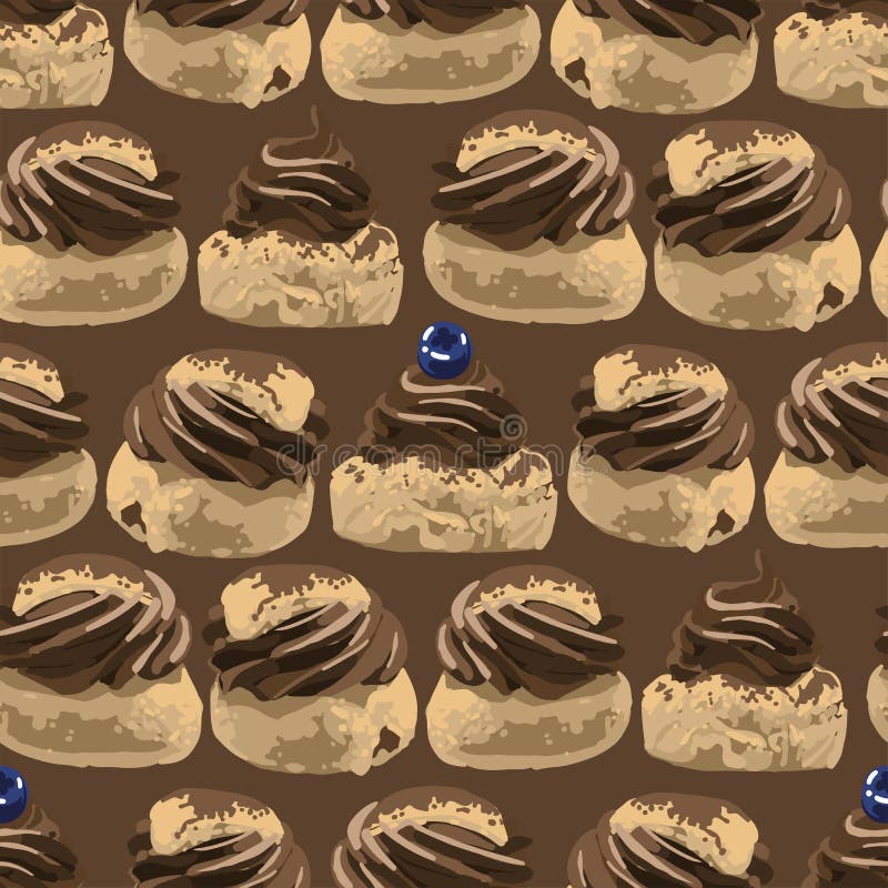 Semla. Traditional Swedish Dessert with Whipped Matcha Cream Stock ...