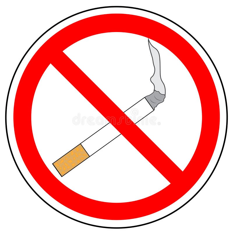 Semnul De Interzicere a Fumatului Ca Vector Al Fumatului. Zonă ...