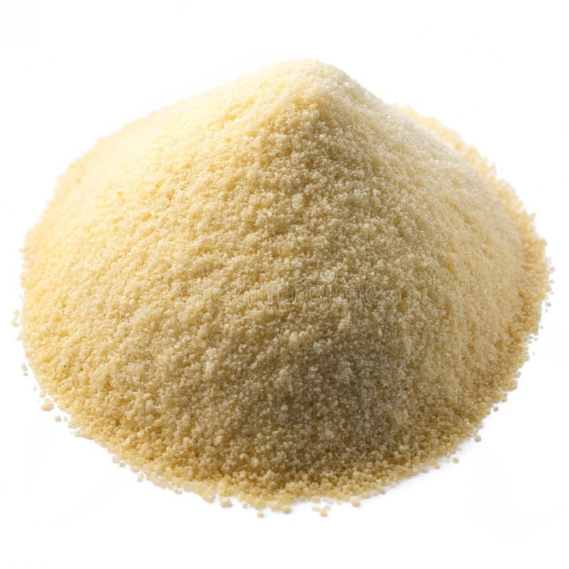 Semolina Flour Isolated on White Background Stock Image - Image of ...