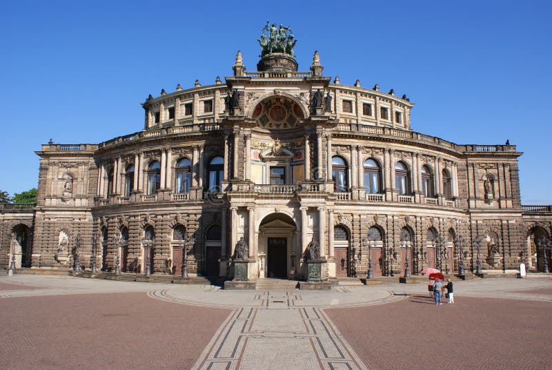 Semperoper in Dresden stock image. Image of famous, mountains - 13198109