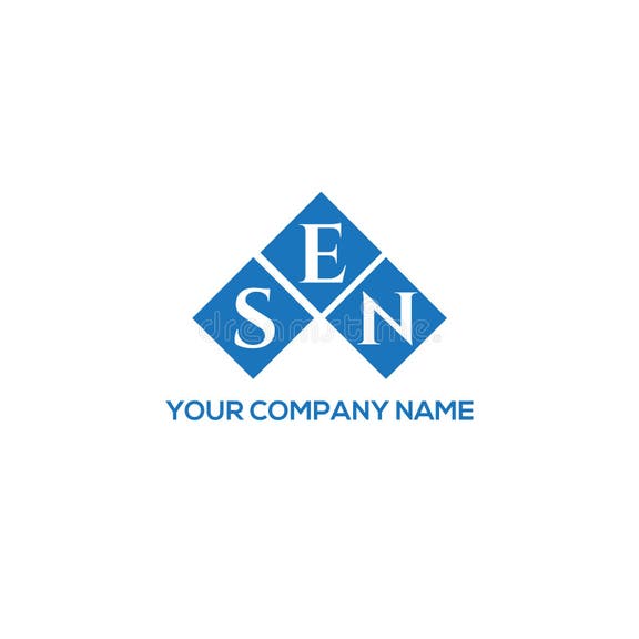 SEN Letter Logo Design on BLACK Background. SEN Creative Initials ...