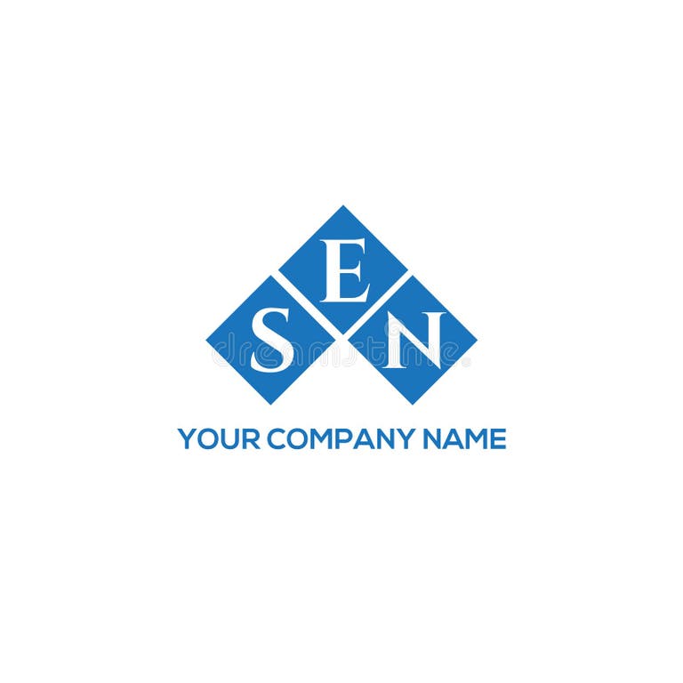 SEN Letter Logo Design on BLACK Background. SEN Creative Initials ...