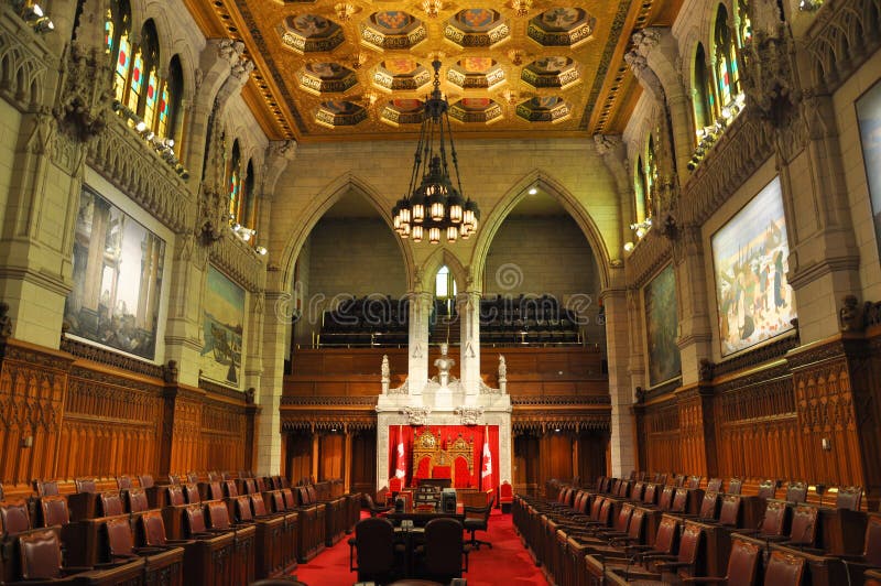 Casa Dos Comuns Do Parlamento, Ottawa, Canadá Foto de Stock - Imagem de ...