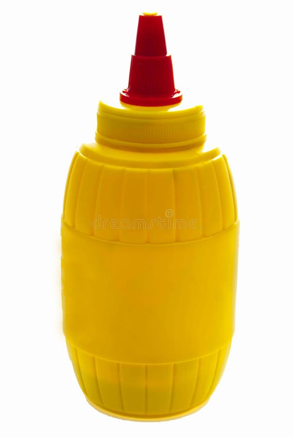 Senapsgul flaska arkivfoto. Bild av tillförsel, flaska - 20077976