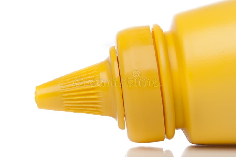 Senapsgul flaska arkivfoto. Bild av tillförsel, flaska - 20077976