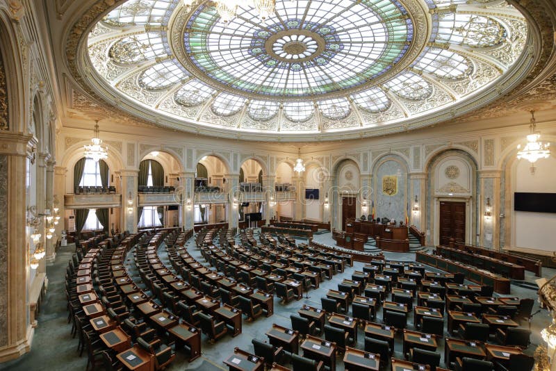 The Senate Hall Inside the Palace of Parliament Editorial Photo - Image ...