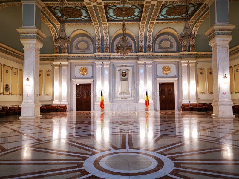 The Senate of Romanian Indoor Stock Photo - Image of european ...