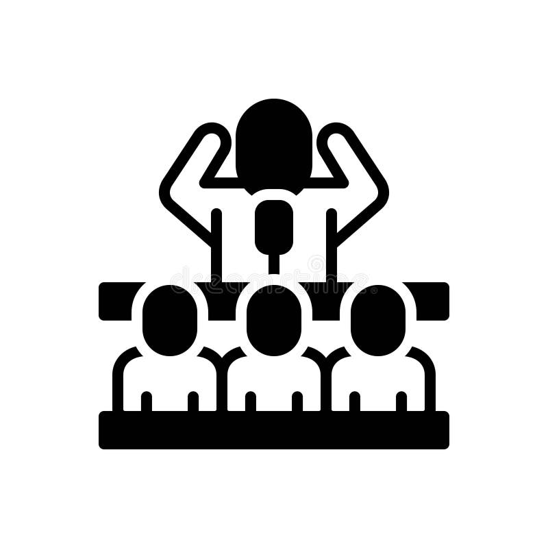 Black Solid Icon for Senator, Member and Lawmaker Stock Vector ...