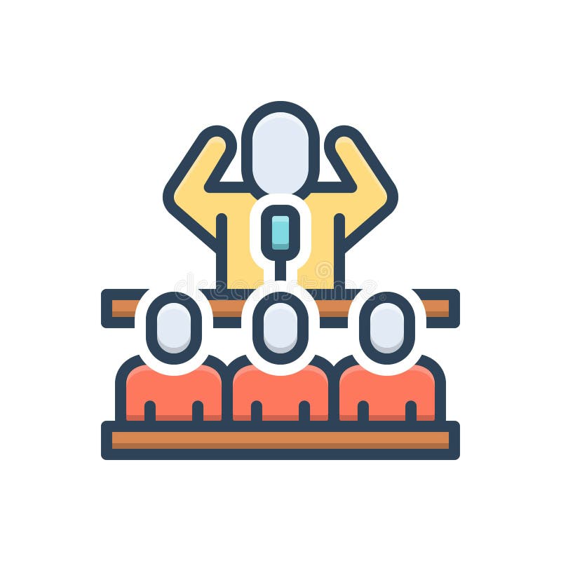 Color Illustration Icon for Senator, Member and Lawmaker Stock ...