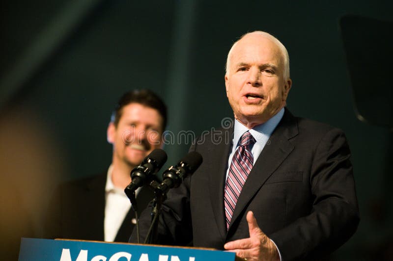 John McCain Thumbs Up editorial stock photo. Image of politician - 6339928