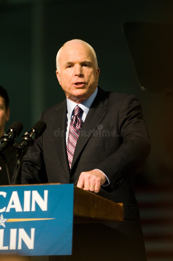 John McCain Thumbs Up editorial stock photo. Image of politician - 6339928