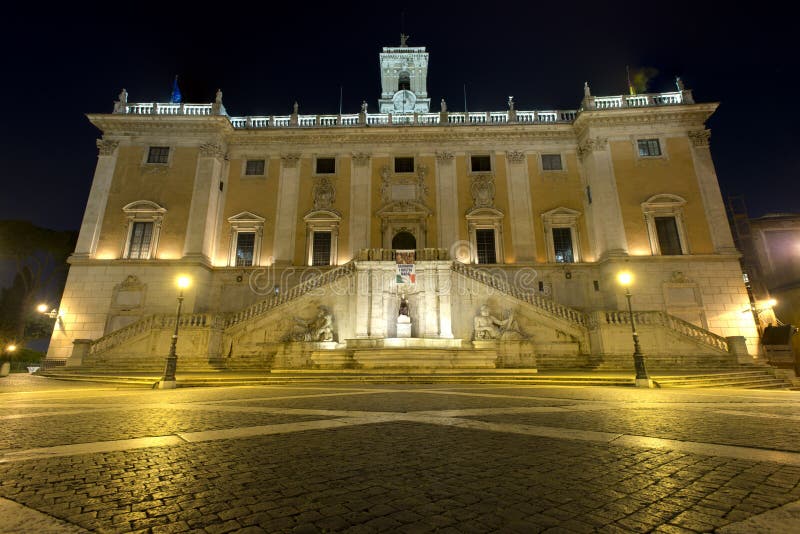 Senatorial Palace of the Capitol in Rome Stock Image - Image of rome ...