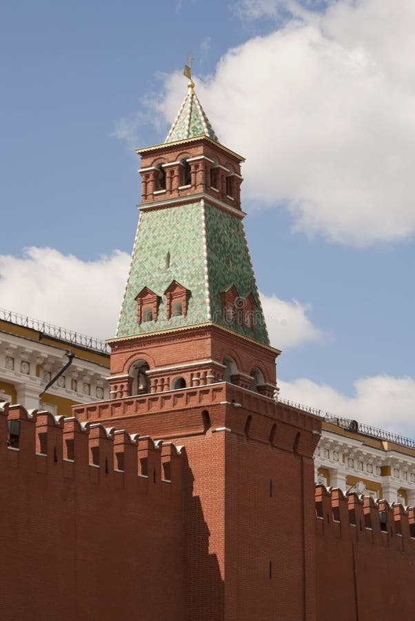 Senatskaya Tower at Red Square Stock Image - Image of brick, wall: 19695741