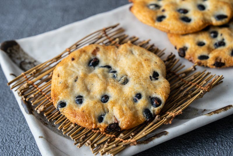 Senbei is a Type of Japanese Rice Cracker. Stock Image - Image of grill ...