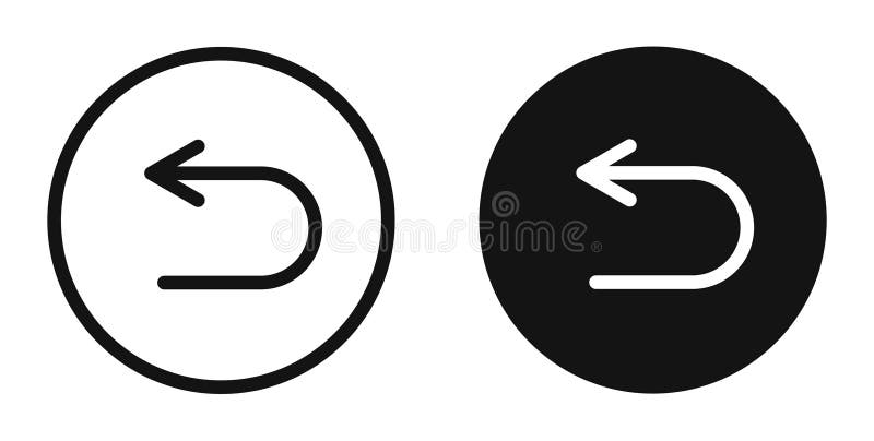 Send Back Icon Isolated on White Background Stock Illustration ...