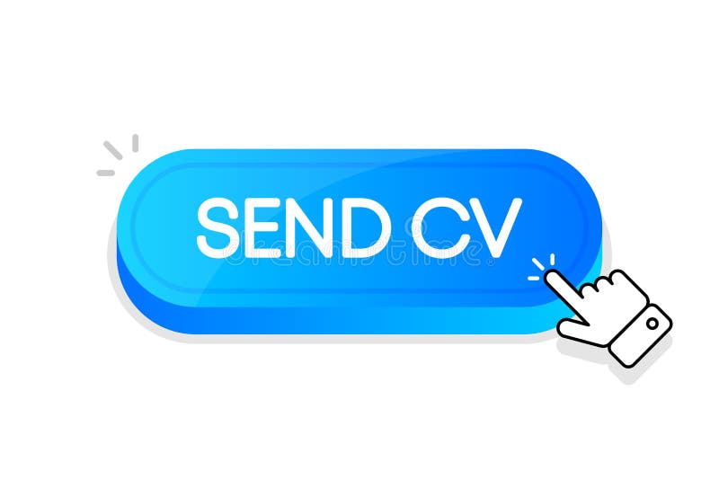 Send CV 3d Button. Mouse Touched Button. Vector Illustration. Stock ...