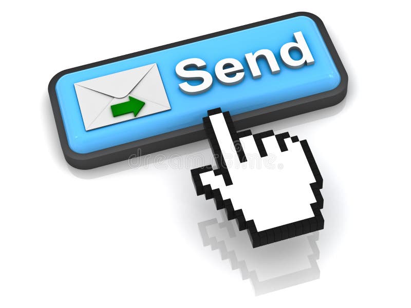Send e mail button stock illustration. Illustration of connection ...