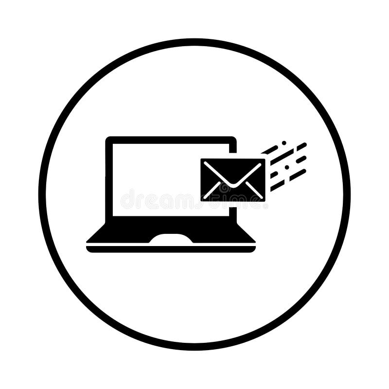 Send, Email, in Box, Message Icon. Black Vector Design Stock Vector ...