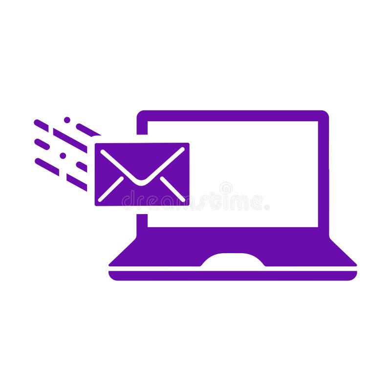 Send, Email, in Box, Message Icon. Violet Vector Design Stock ...