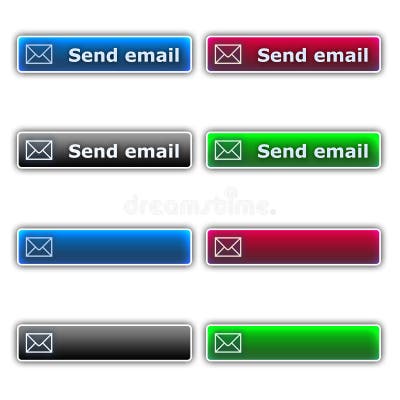Send email buttons stock illustration. Illustration of blue - 16537556