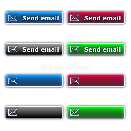 Send email buttons stock illustration. Illustration of blue - 16537556