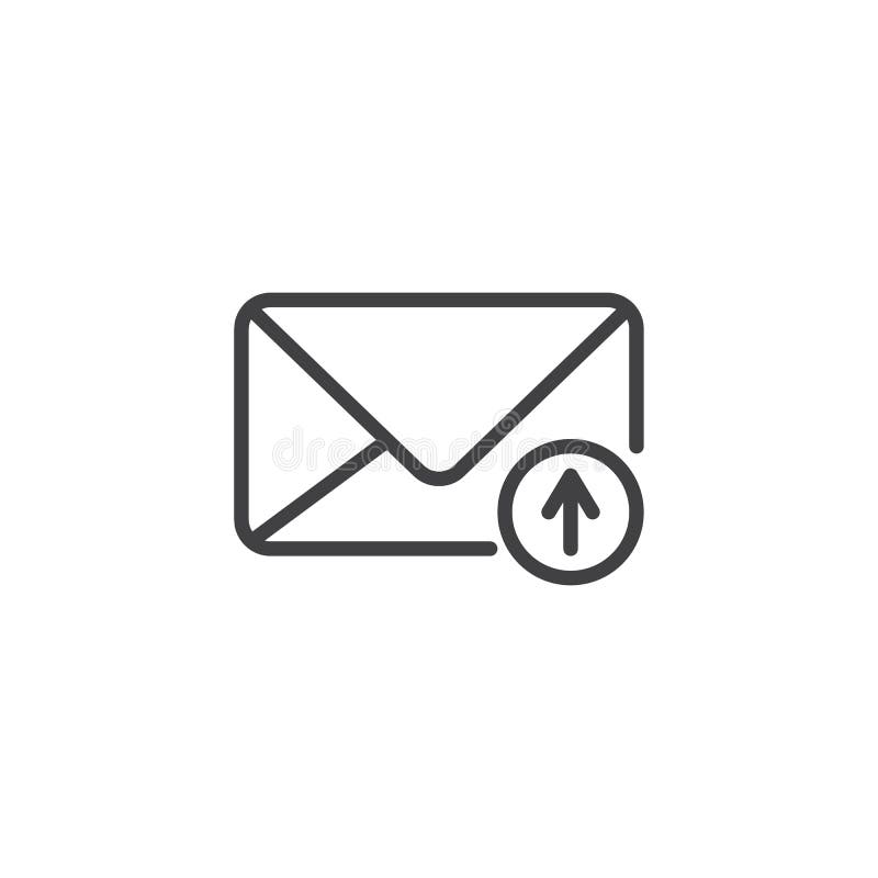 Send email outline icon stock vector. Illustration of information ...