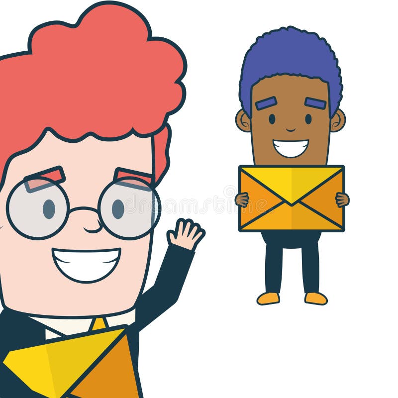 Send email related stock illustration. Illustration of work - 151743557