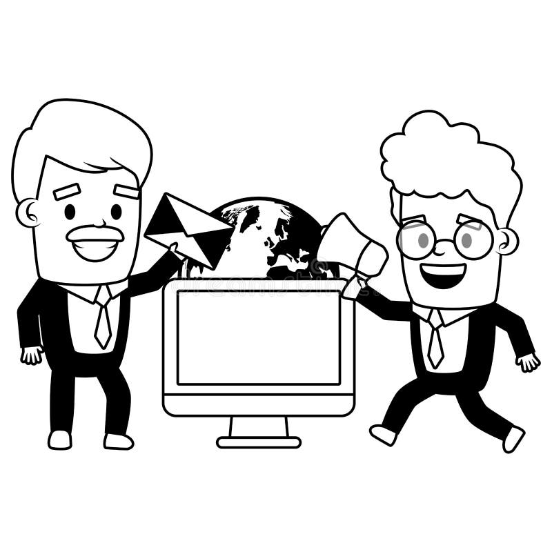 Send email related stock illustration. Illustration of laptop - 151717394