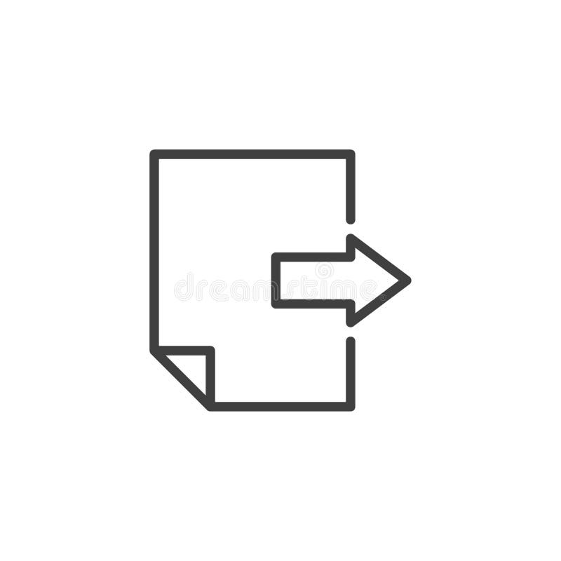 Send File Solid Fill Outline Icon Design Illustration. Media Control ...