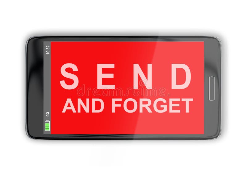 Send and Forget concept stock illustration. Illustration of forgetful ...